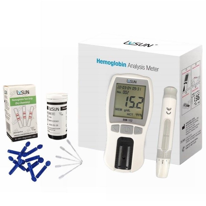 Sistem rapid monitorizare hemoglobina, bhm-102, 50 teste incluse – Tech4Med